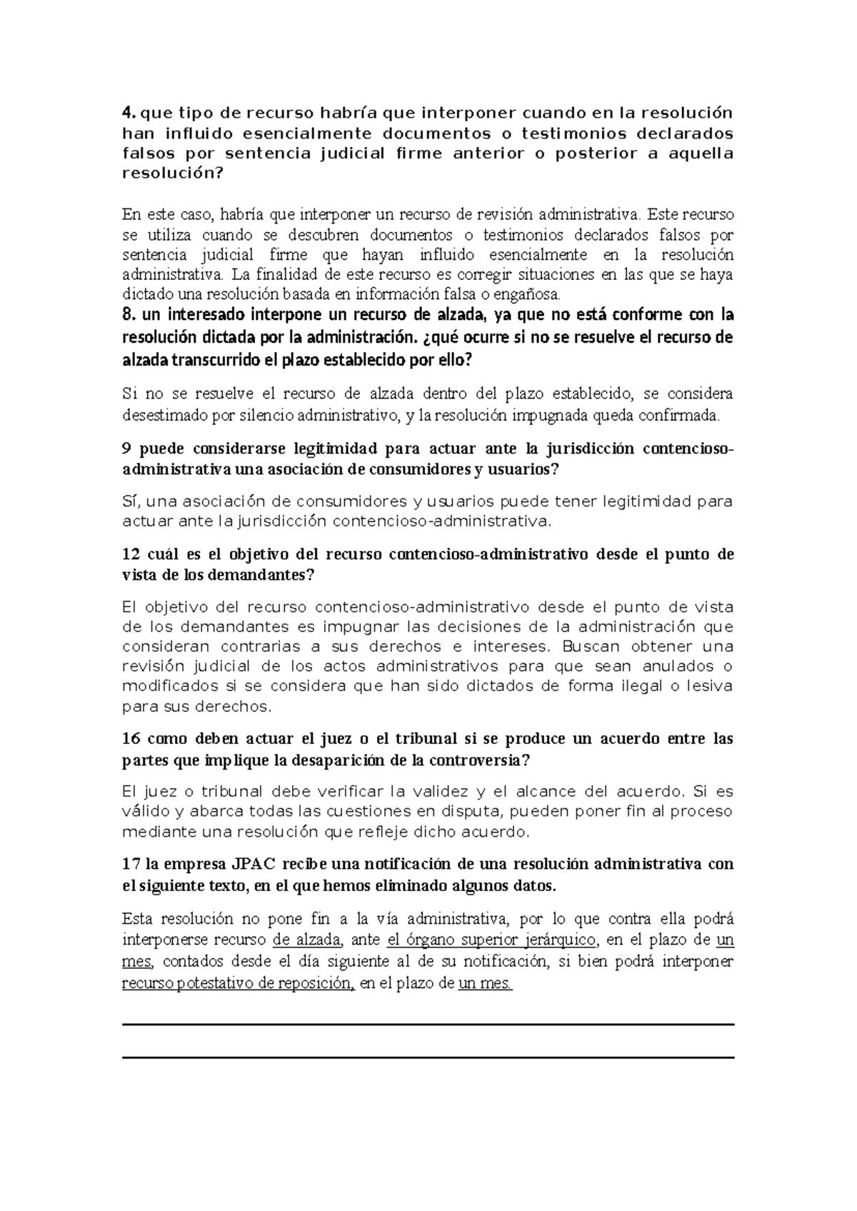 Recurso de Revisión Administrativa y Procedimientos de Alzada - T10 ...