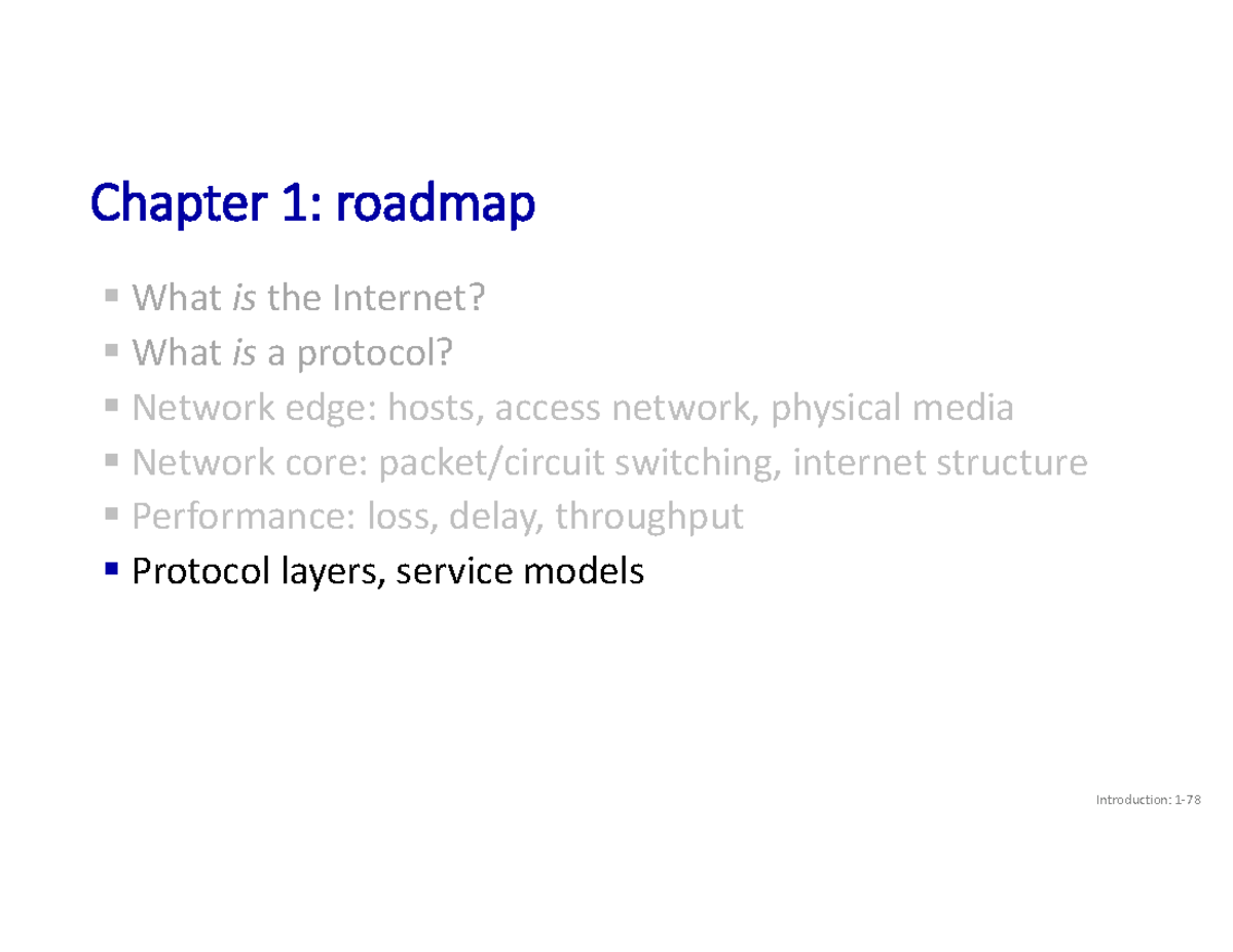 EECS 563: Chapter 1 - Introduction to Networking Concepts & Protocols - Studocu