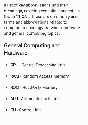 The Information Processing Cycle Notes Grade 11 2025/26 - The ...