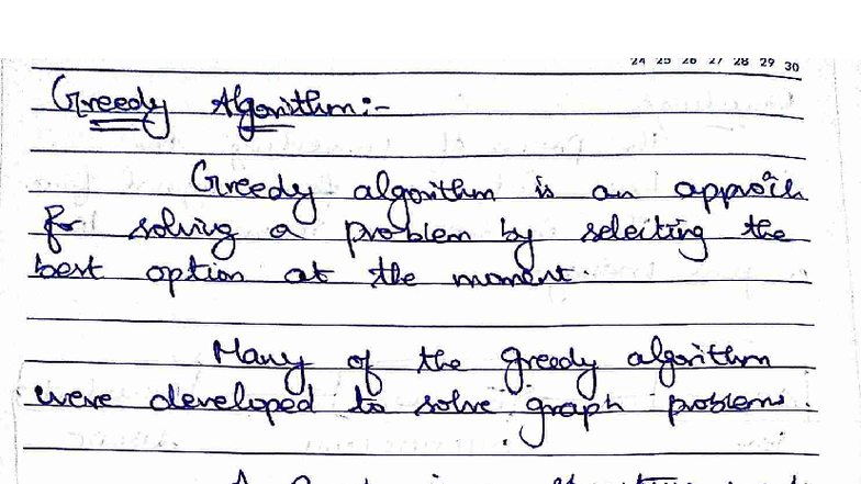 Greedy Algorithm Overview and Applications in Graph Theory - Studocu