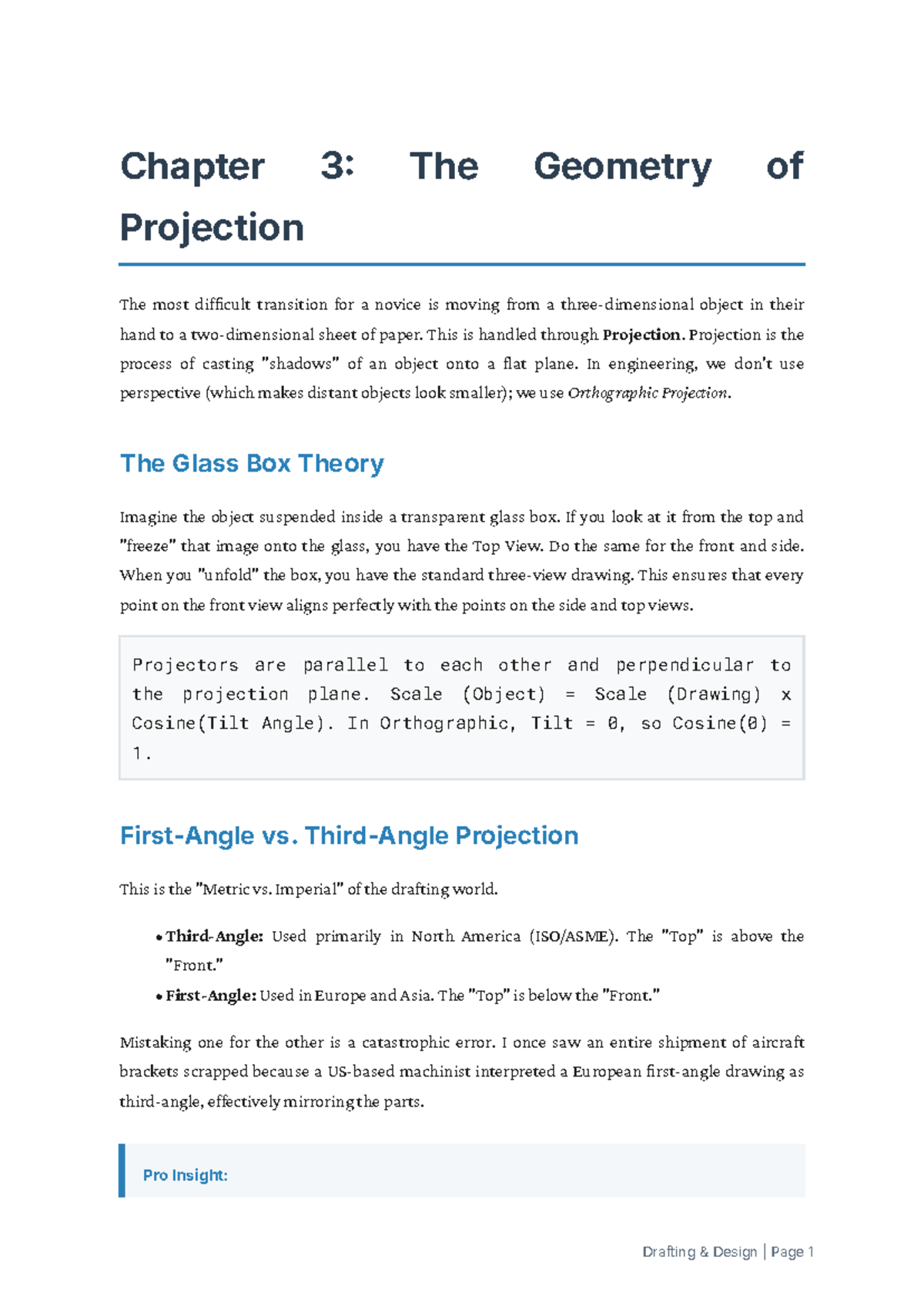 Chapter 03: The Geometry of Projection in Descriptive Geometry - Studocu