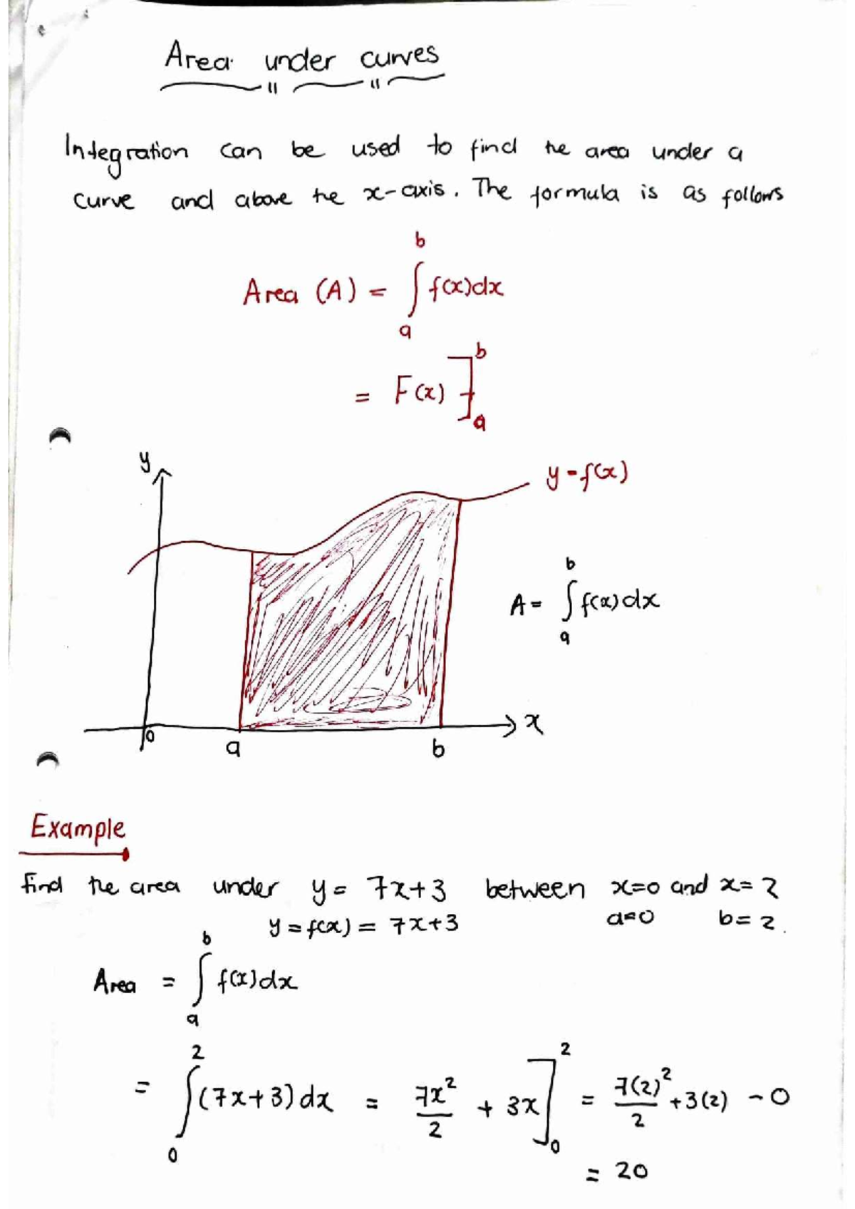 Area under curves - Nice material - Area under curves 11 Integration ...