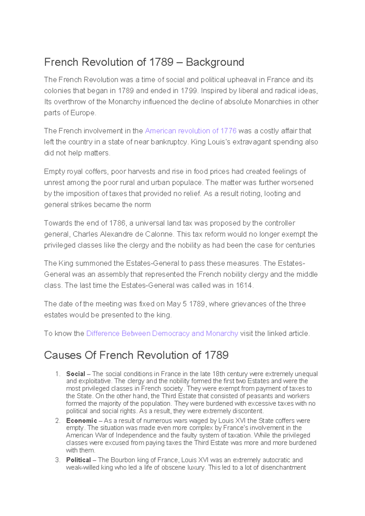 French Revolution of 1789: Causes, Stages, and Significance Explained ...