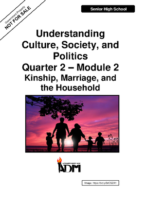 Ucsp11 q2 mod2 kinship v2 - Understanding Culture, Society, and ...