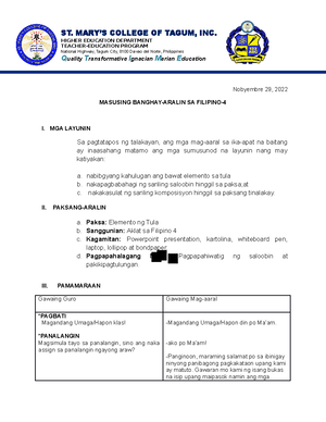 Aaaass - Lesson plan English 7 - Banghay Aralin sa Filipino 3 I ...