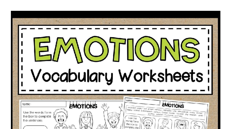 EMOTIONS Vocabulary Worksheets: Feelings & Translations - Studocu