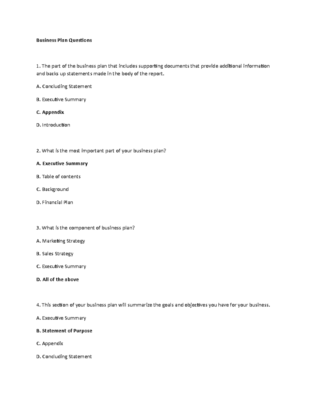 Reviewer-2 - Lecture notes 2 - Business Plan Questions The part of the ...