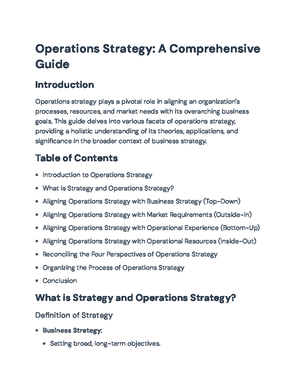Lecture 15, Chapter 11, Capacity Planning and Control. - Operations Management Revision: Lecture ...