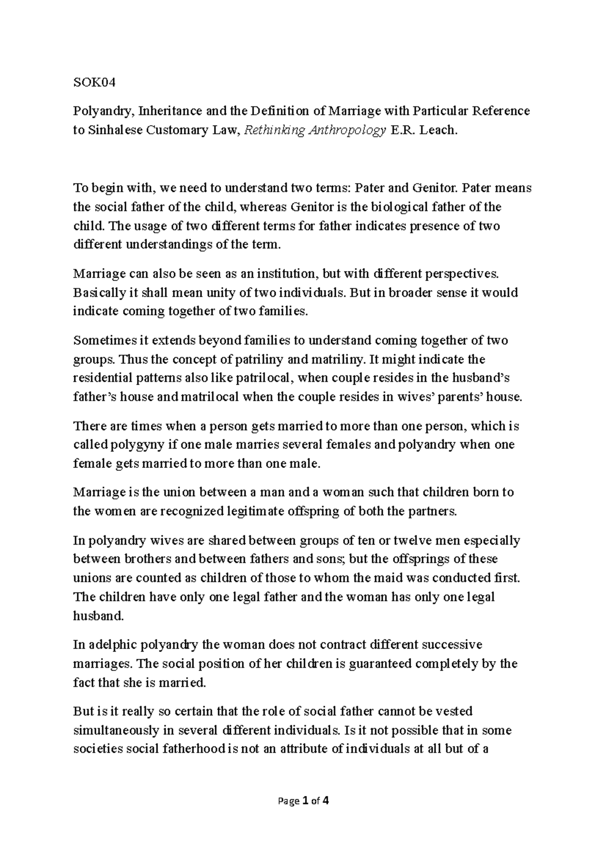 Kinship- Leach - SOK Polyandry, Inheritance and the Definition of ...