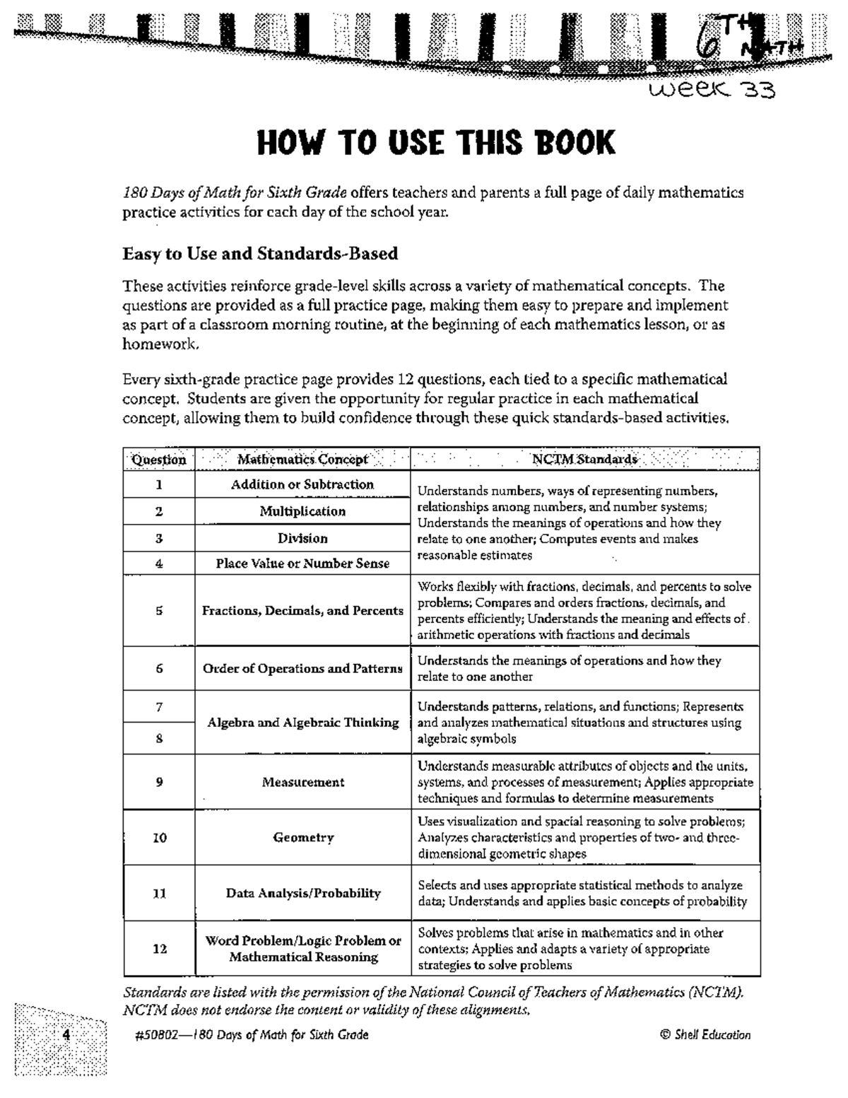 180 Days of Math for 6th Grade: Weekly Practice Activities - Studocu