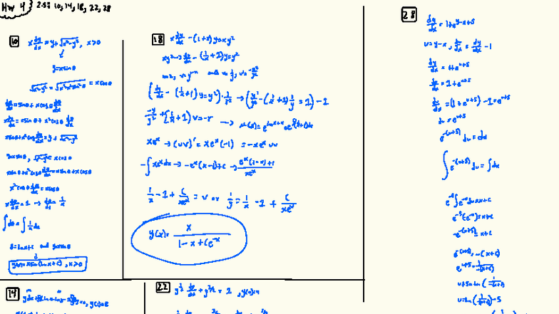 Diff Eq HW # 4: Solutions and Steps for Kiah Ong - Studocu