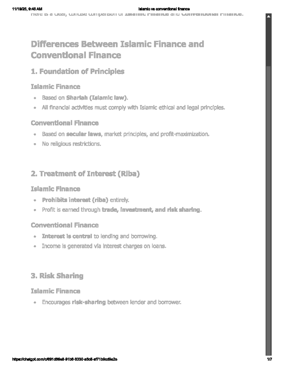 Islamic vs Conventional Finance: Key Differences and Principles - Studocu
