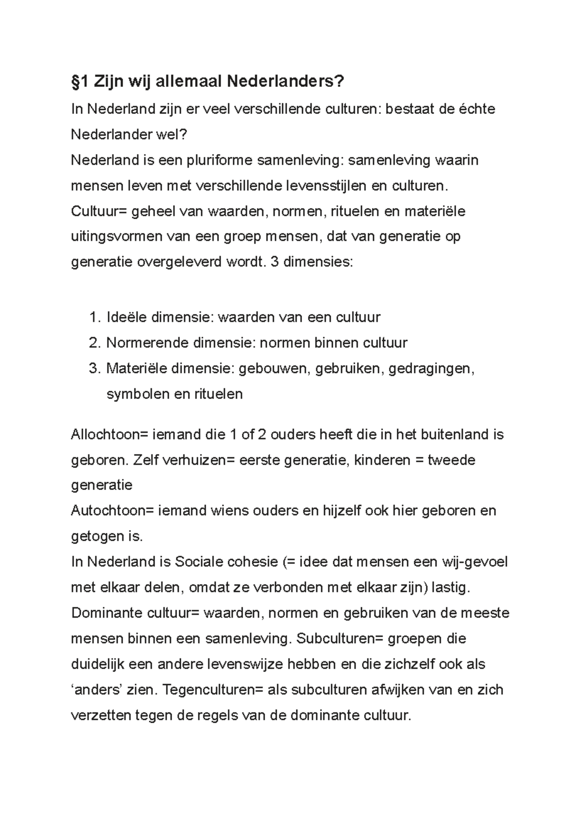 Pluriforme Samenleving in Nederland: Cultuur en Identiteit - Studeersnel