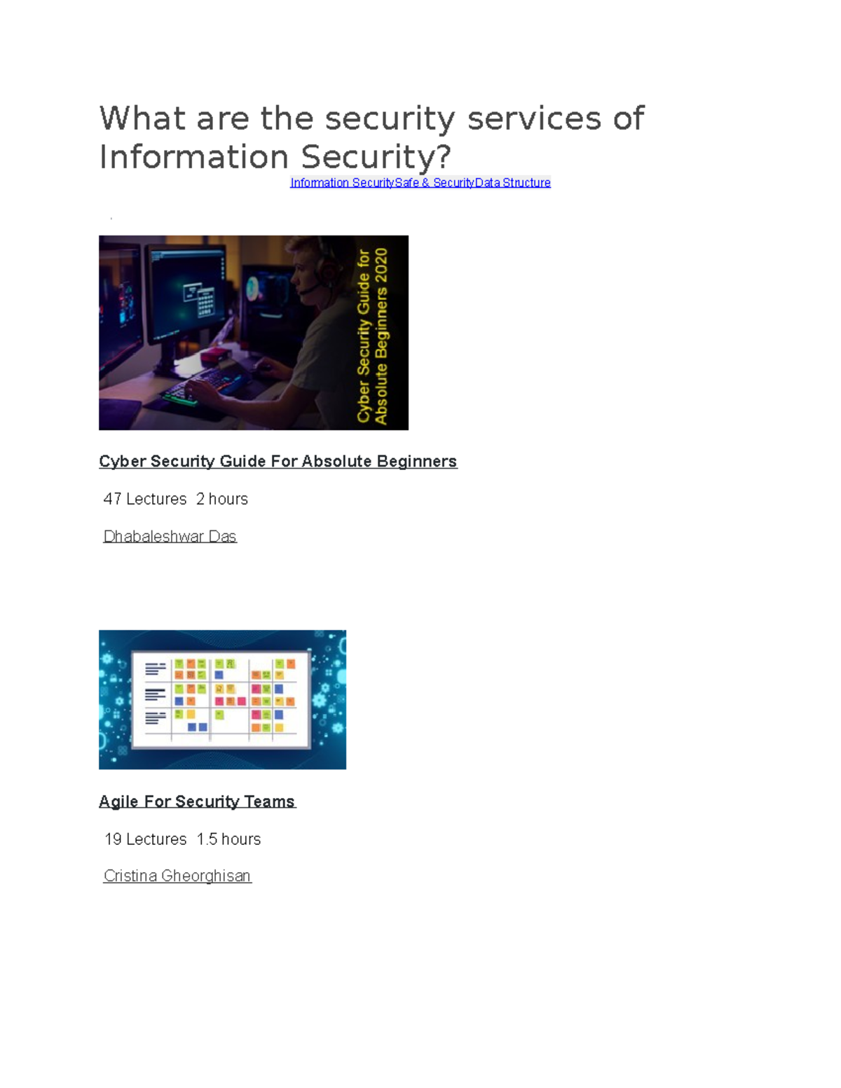 Security Services of Information Security: Key Concepts Explained - Studocu