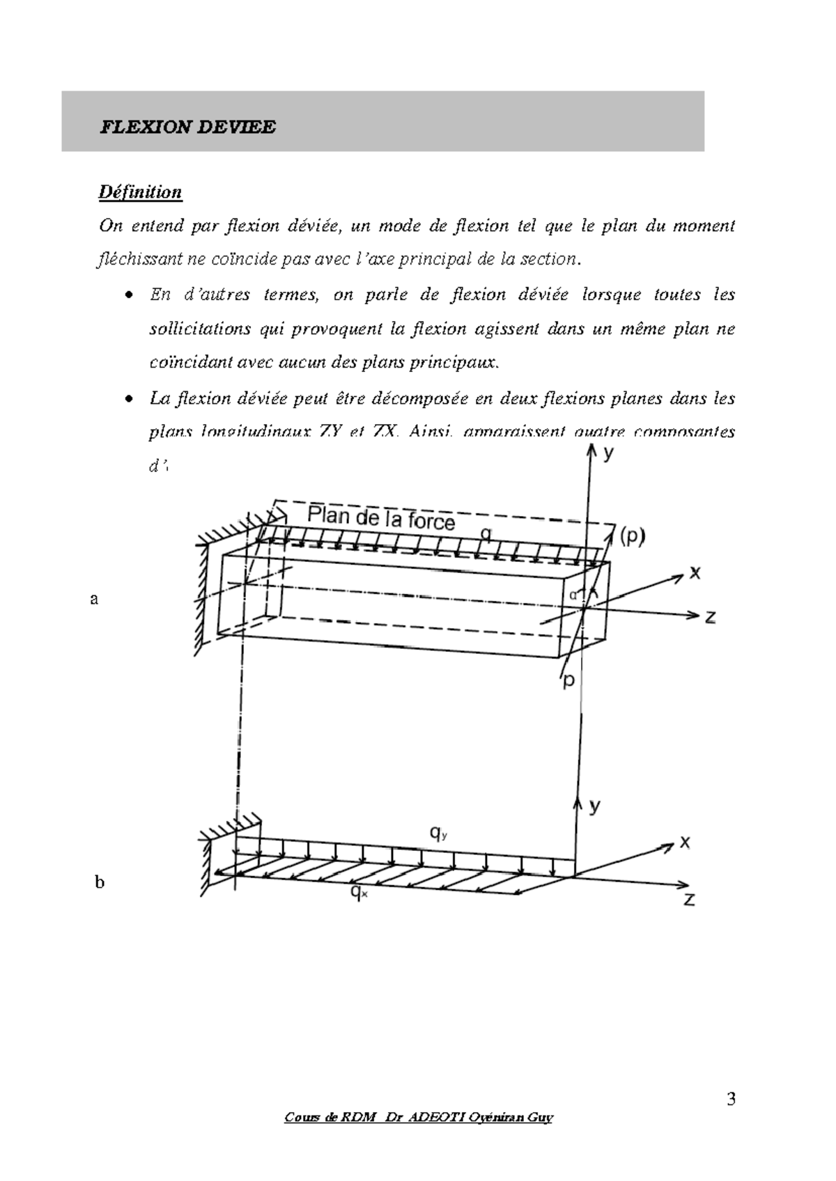 RDM Flexion Déviée - Résistance des Matériaux : Concepts et ...