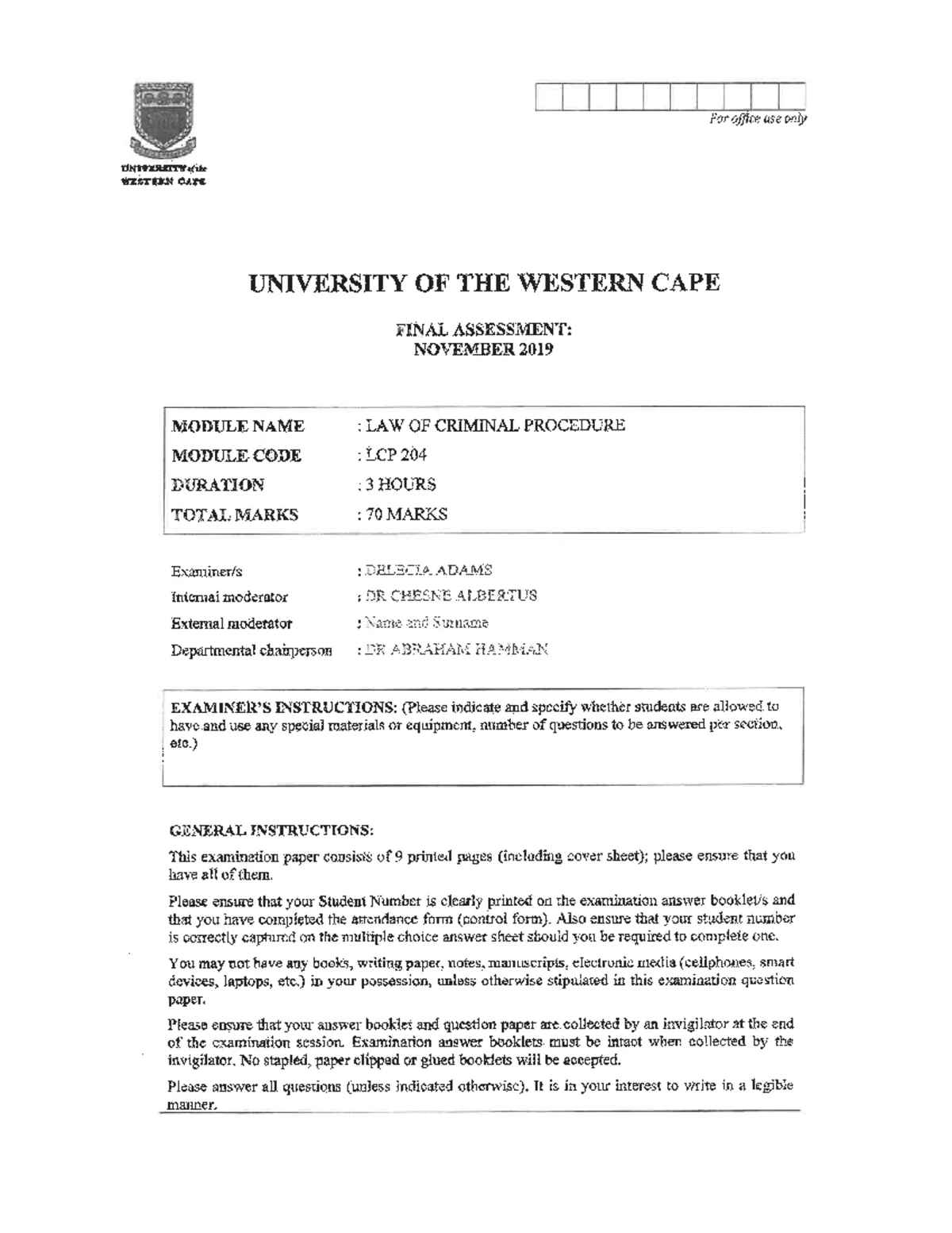 Criminal Procedure Act, No. 51 of 1977 - CRIMINAL PROCEDURE ACT NO. 51 ...
