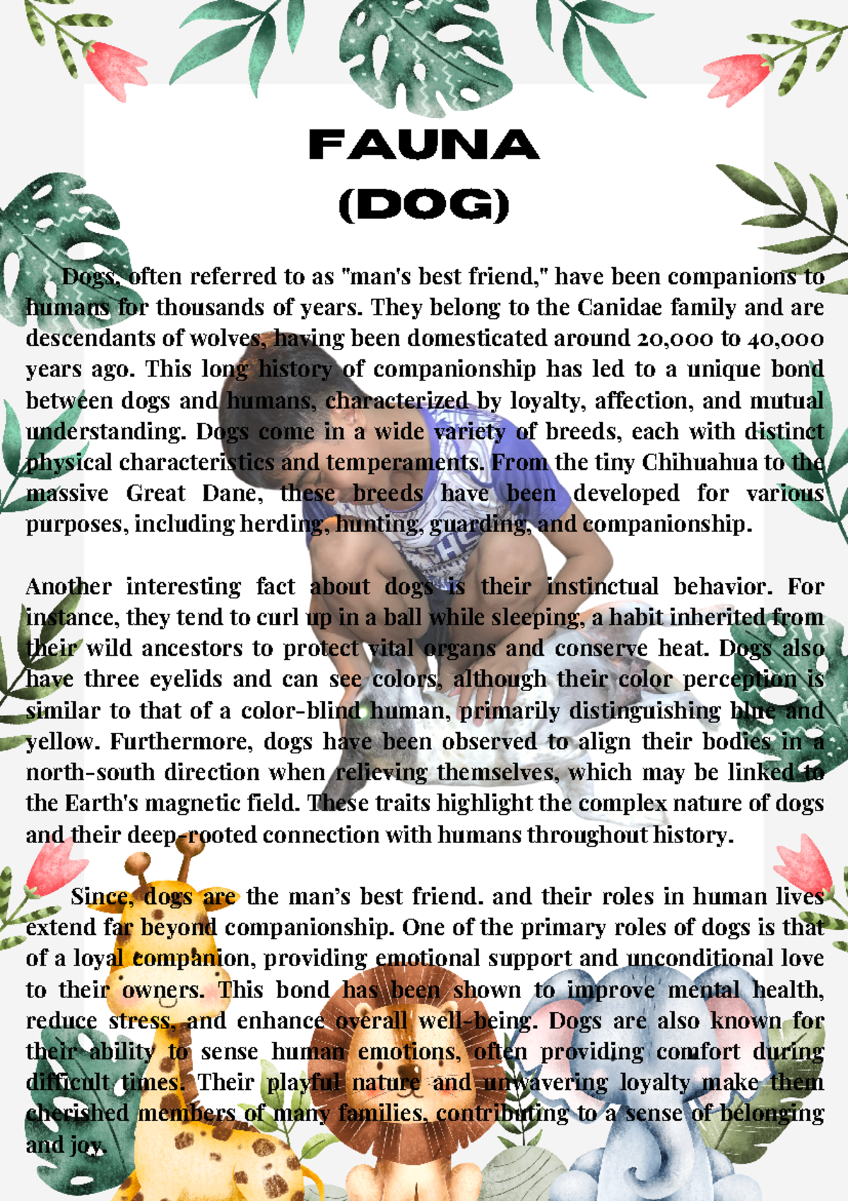 Fauna Jelou - for academic purposes - fauna (dog) Dogs, often referred ...