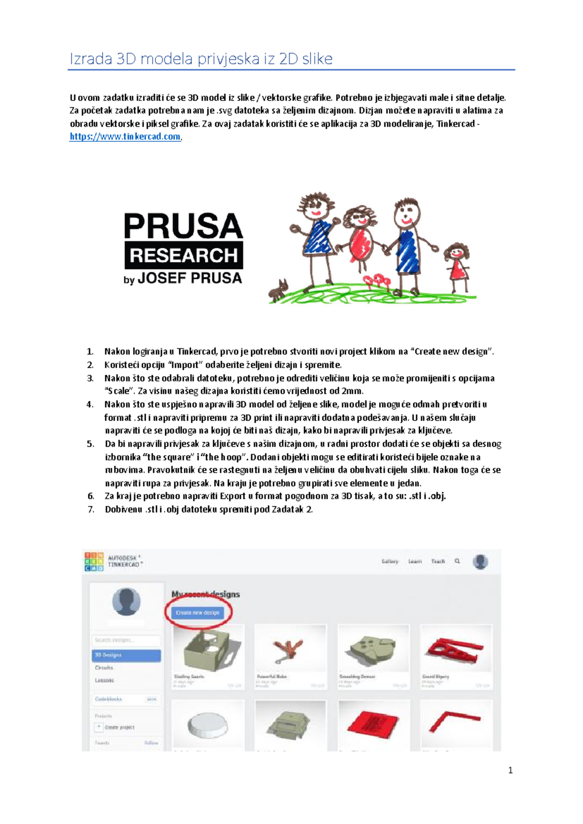 Zadatak 2 Izrada 3D modela privjeska iz 2D slike - Izrada 3D modela ...