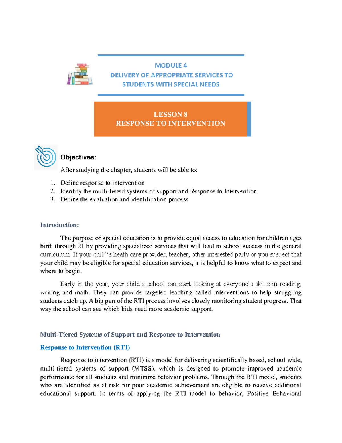 Module 4: Final Exam on Foundations of Special & Inclusive Ed - Studocu