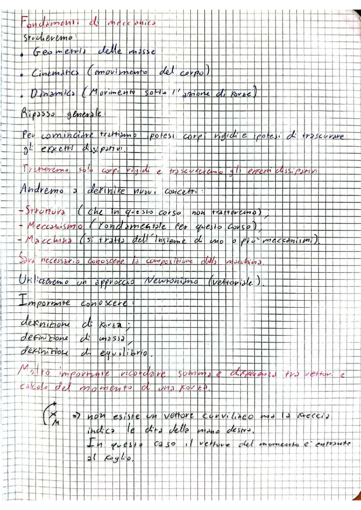 Fondamenti di Meccanica: Geometria delle Masse e Cinematica (FDM101 ...