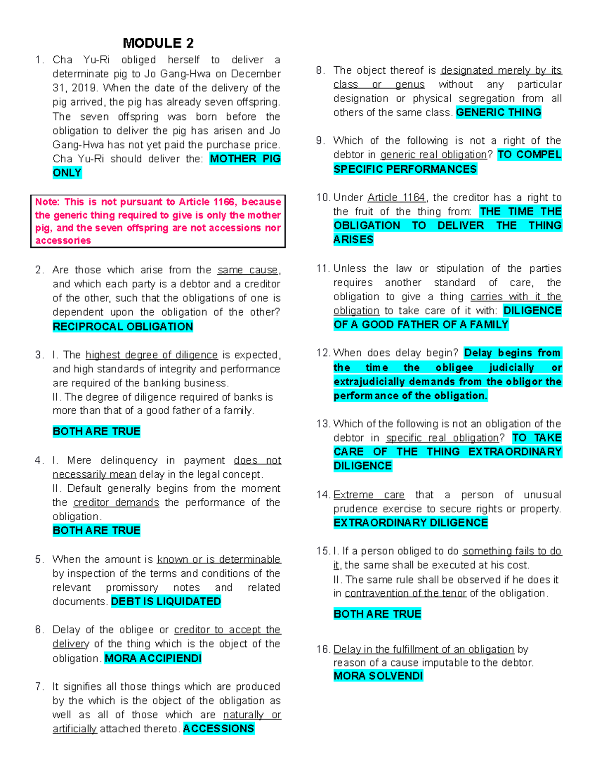 04 Oblicon Practice Exercise: Key Concepts in Module 2 - Studocu