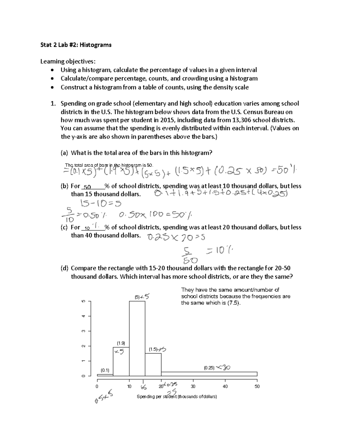 Stat 2 Lab 2 - Understanding Histograms and Data Analysis - Studocu