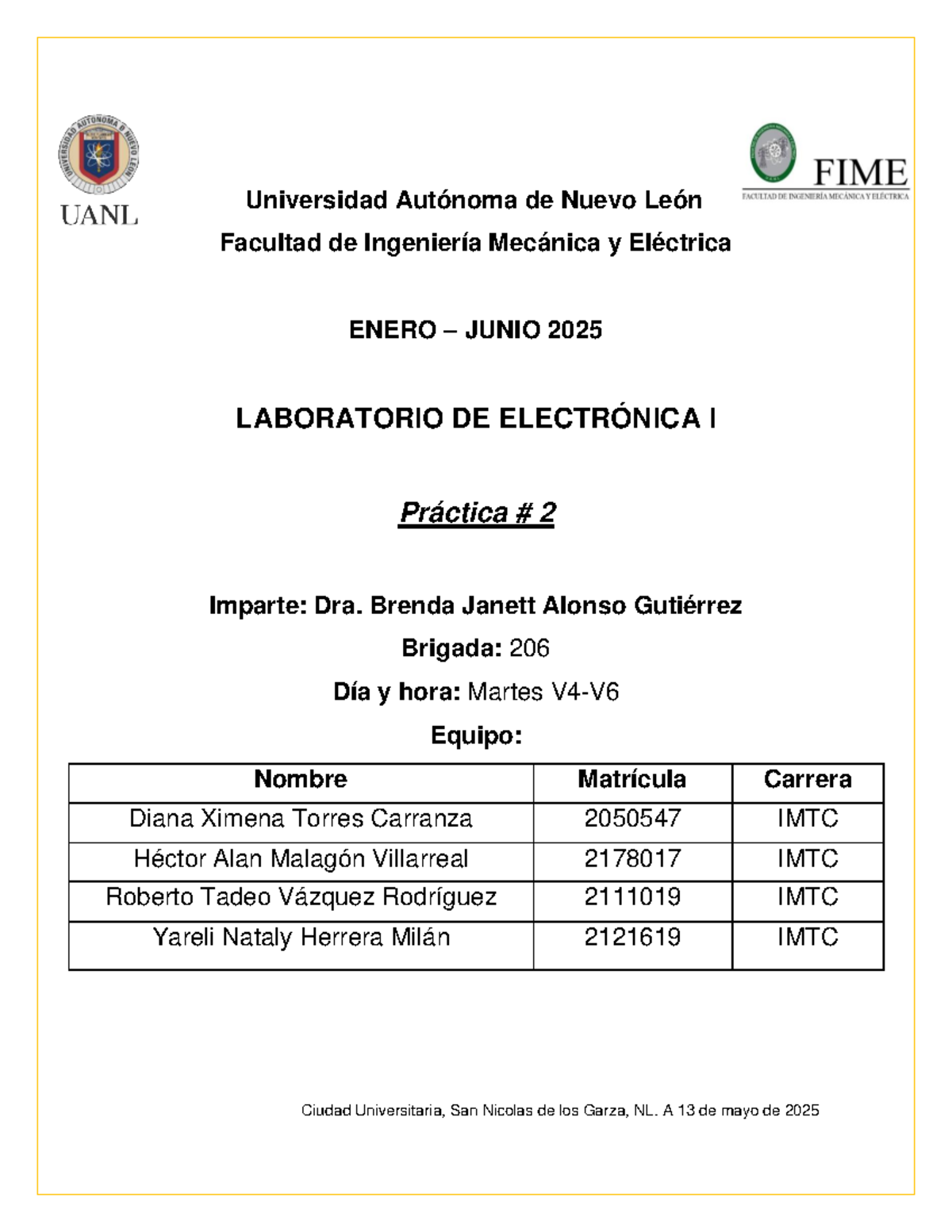 2111019 Práctica 2: Análisis del Diodo en Electrónica I - Studocu