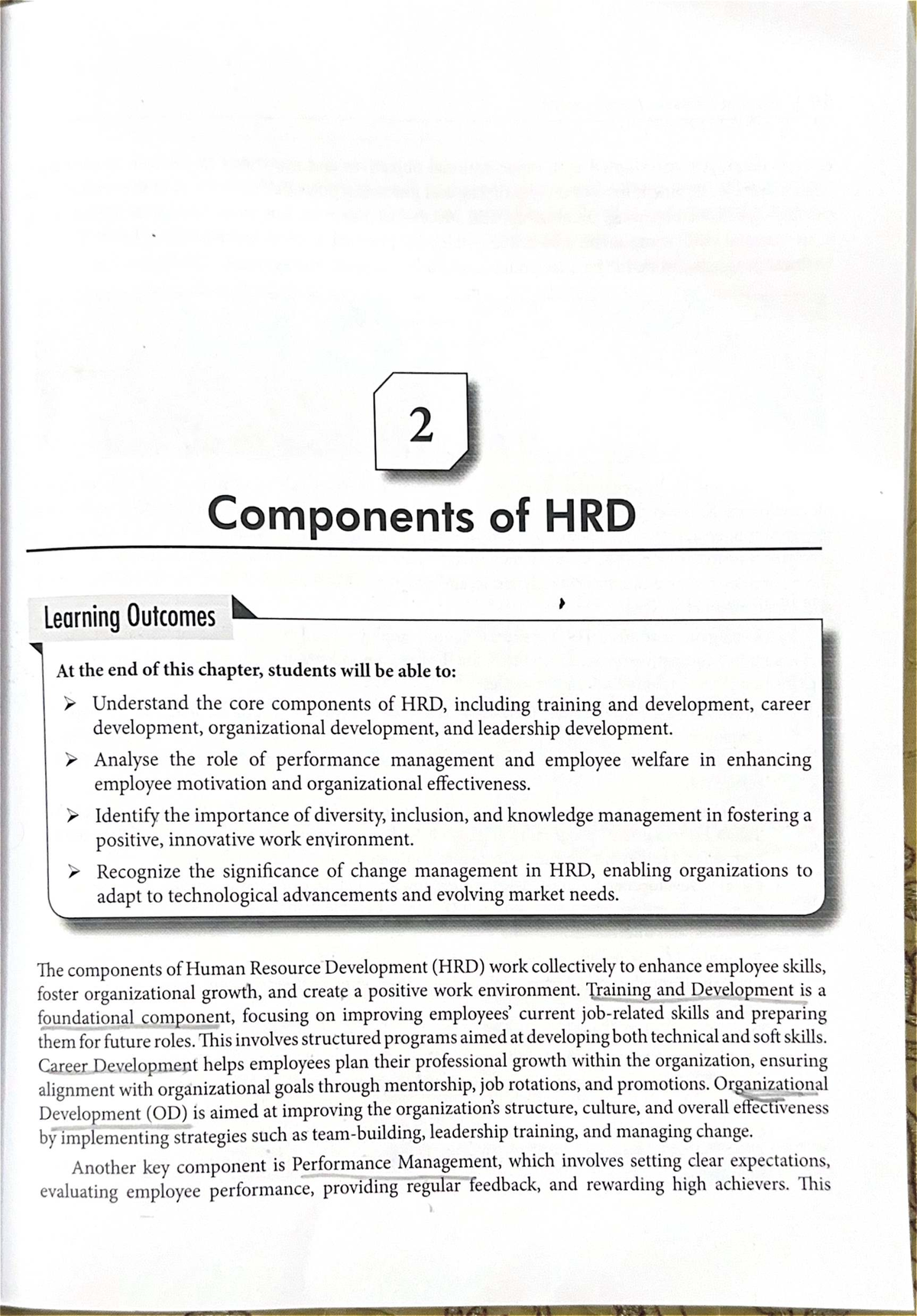 Chapter 2 - Key Components of HRD: Training, Development & More - Studocu