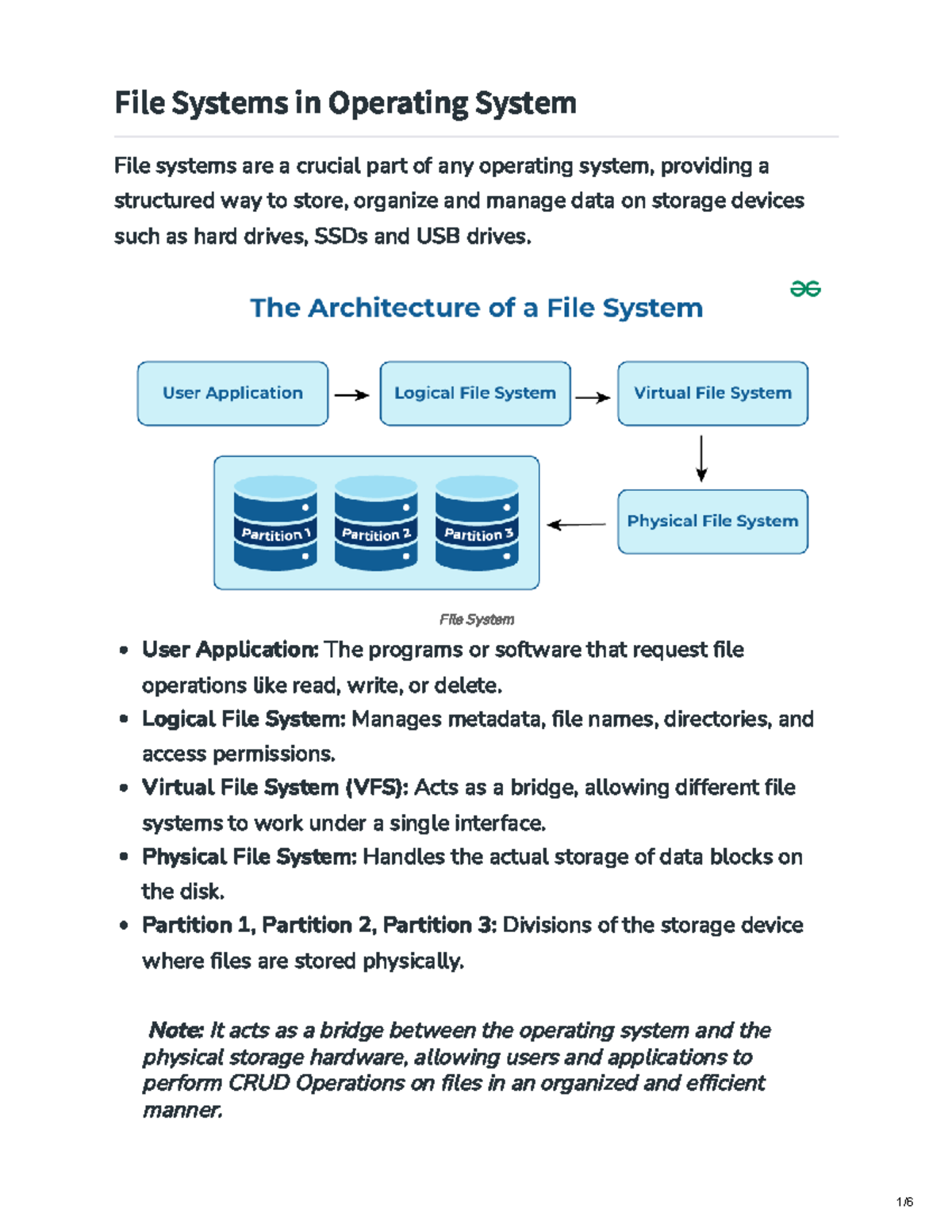 File Systems in Operating Systems: Key Concepts and Types - Studocu