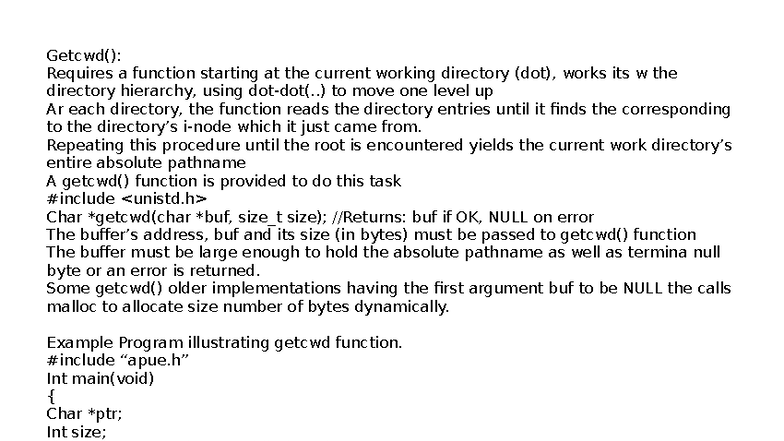 AOS 101: Advanced Operating System Notes and Functions Overview - Studocu