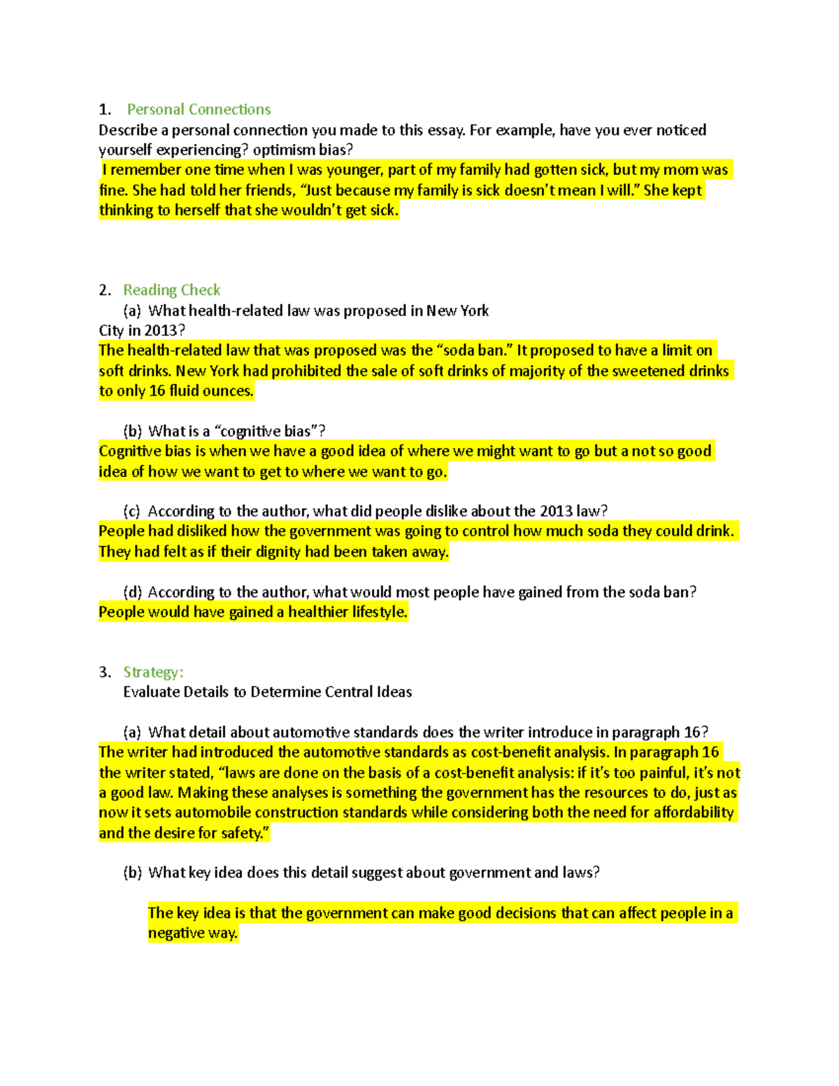 Final Essay Notes: Insights on "Nanny State" and Soda Ban Debate - Studocu
