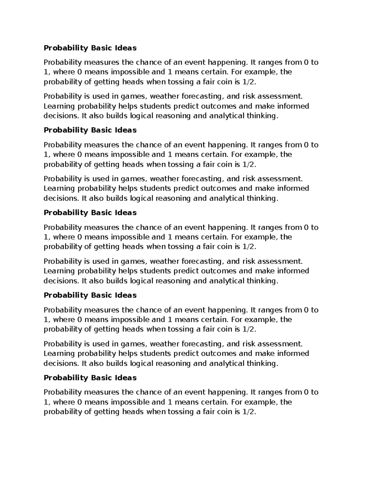 Probability Basics: Understanding Chance and Its Applications - Studocu