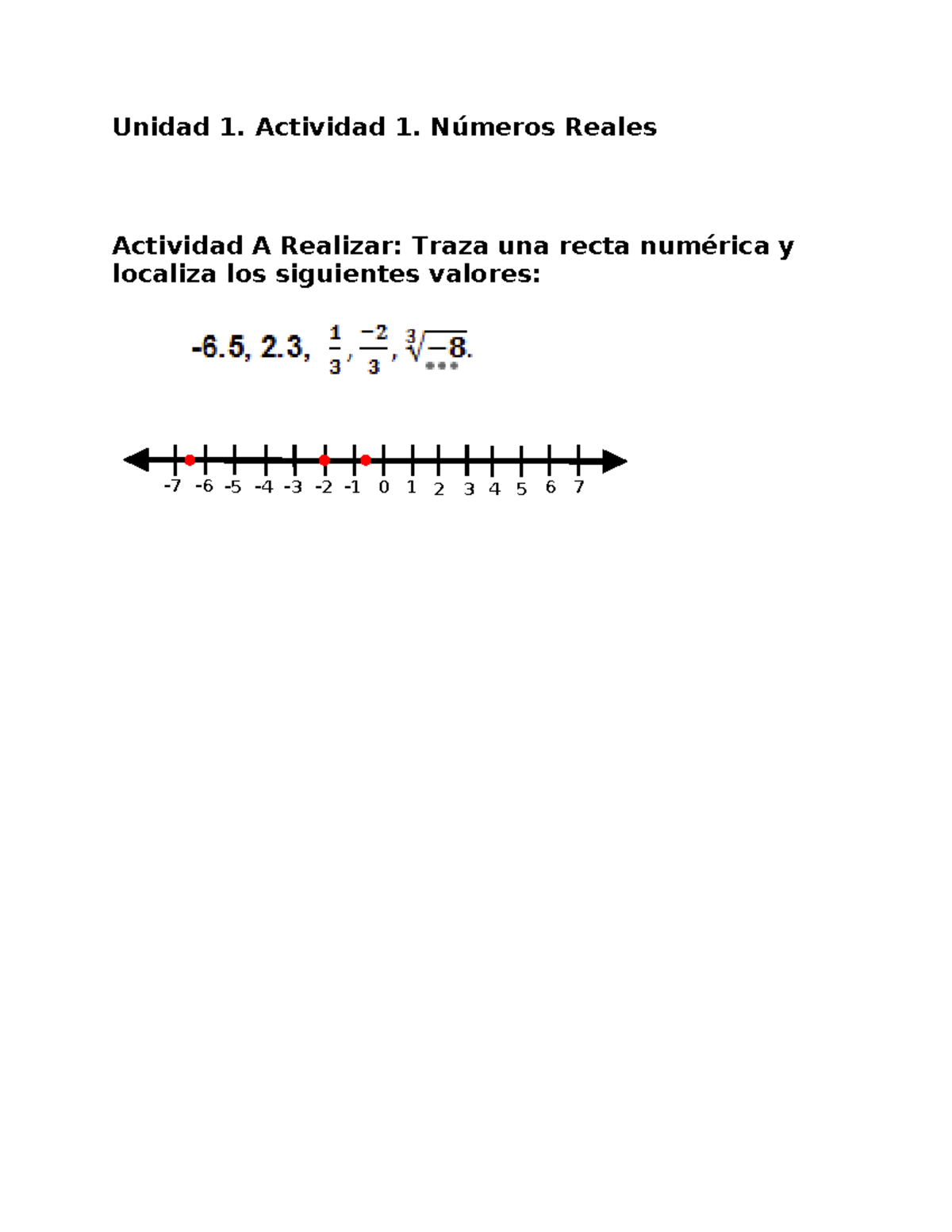 Unidad 1 - Actividad A Realizar - Matemática l - Unidad 1. Actividad 1 ...