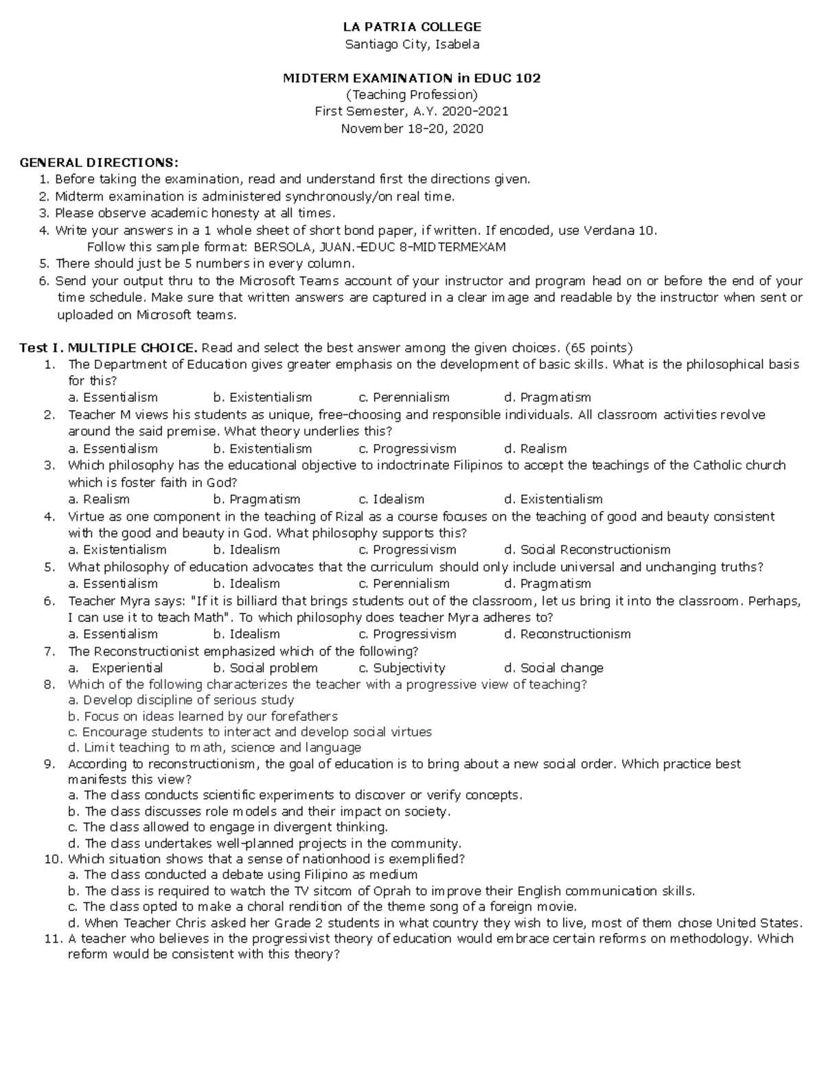 Module 13-PPST - FOR TEACHERS - ####### MODULE 13 1 Ensure the positive ...