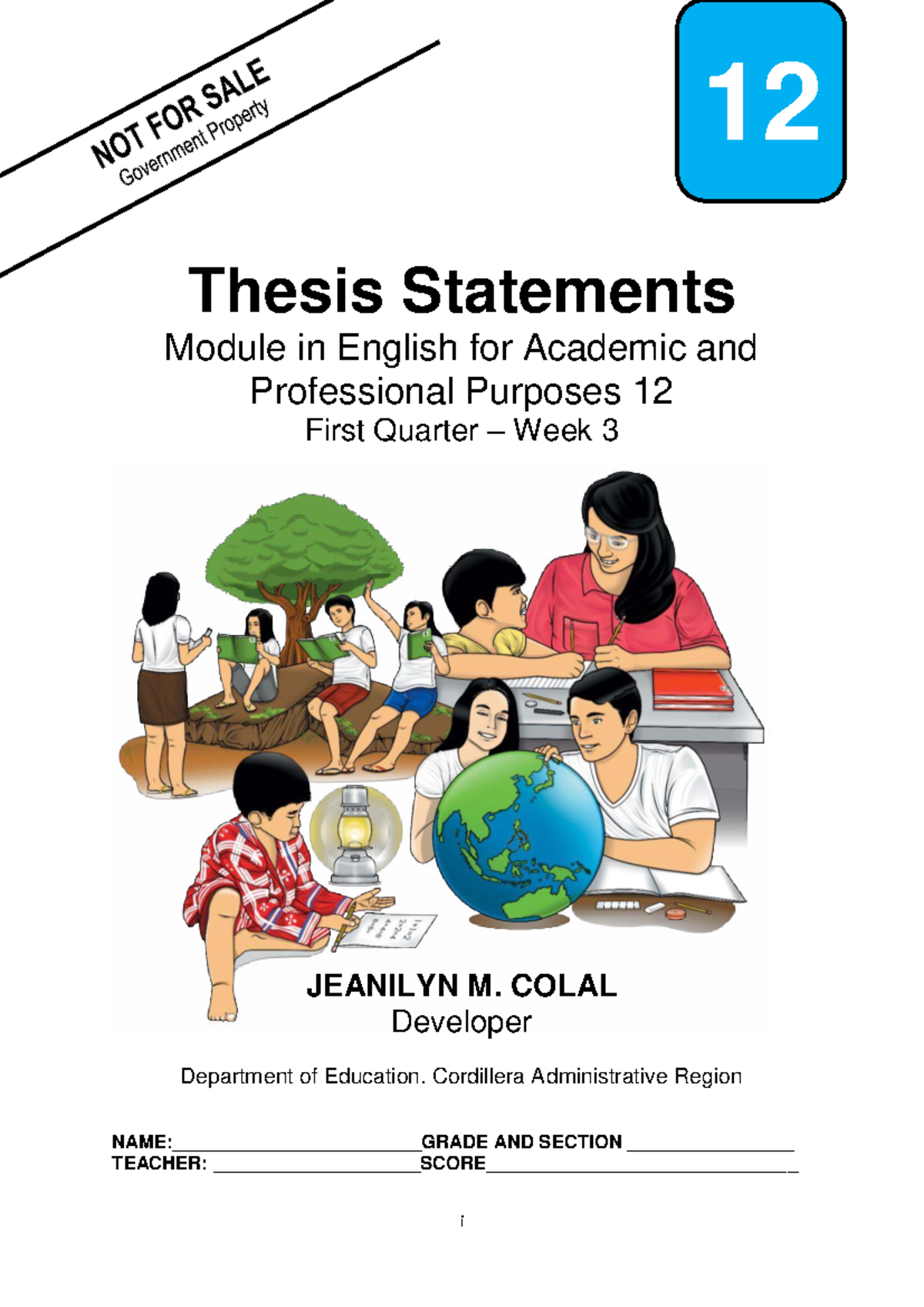 EAPP Q1 W3: Understanding Thesis Statements by Jeanilyn Colal - Studocu
