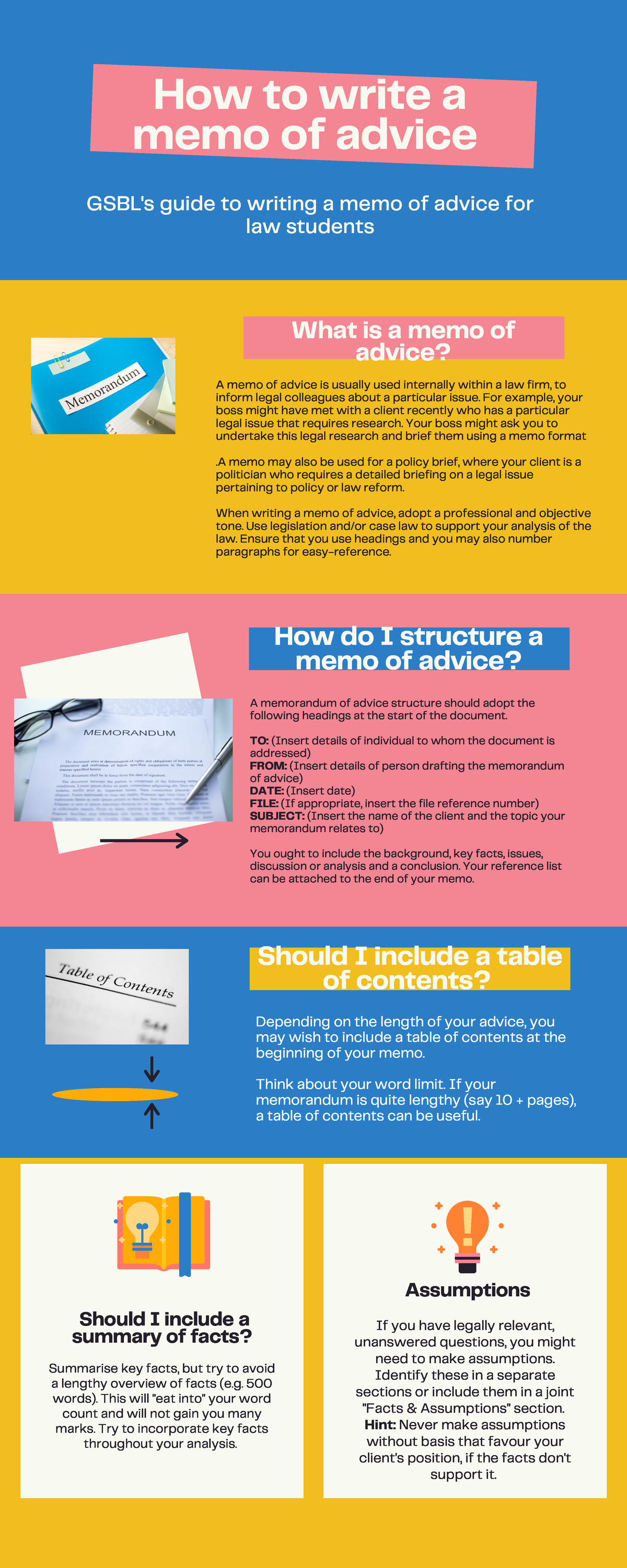 How to Write a Memo of Advice - ! Should I include a table of contents ...