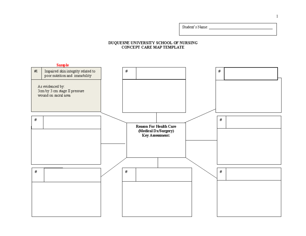 CARE MAP Template with 3 care plans(2) - Reason For Health Care ...