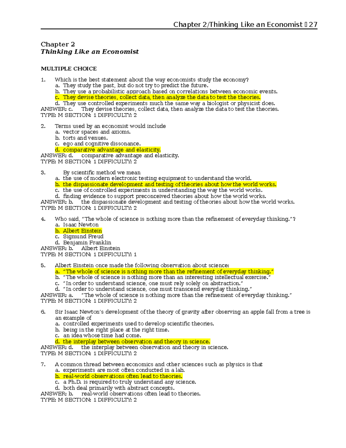 Chapter 2 - Microeconomics - Chapter 2 Thinking Like an Economist ...