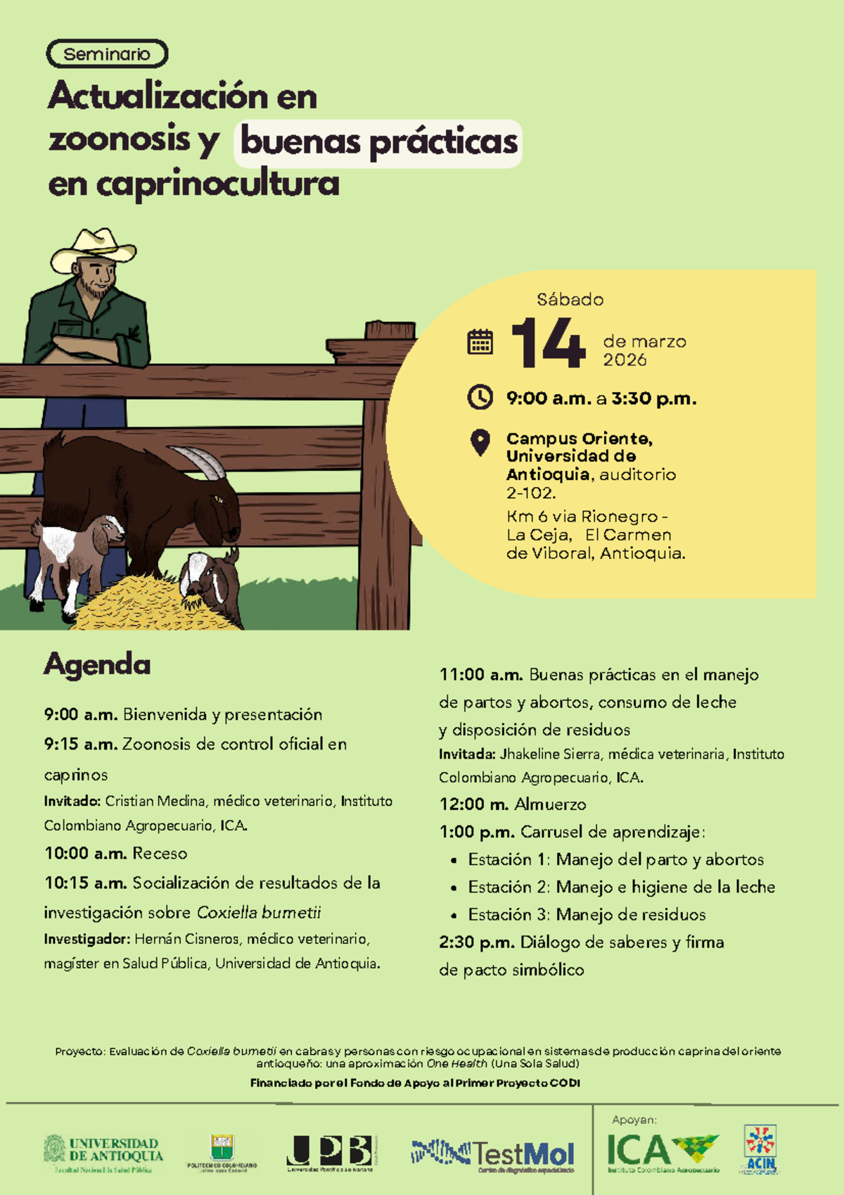 Seminario Zoonosis y Buenas Prácticas en Caprinocultura - UdeA - Studocu