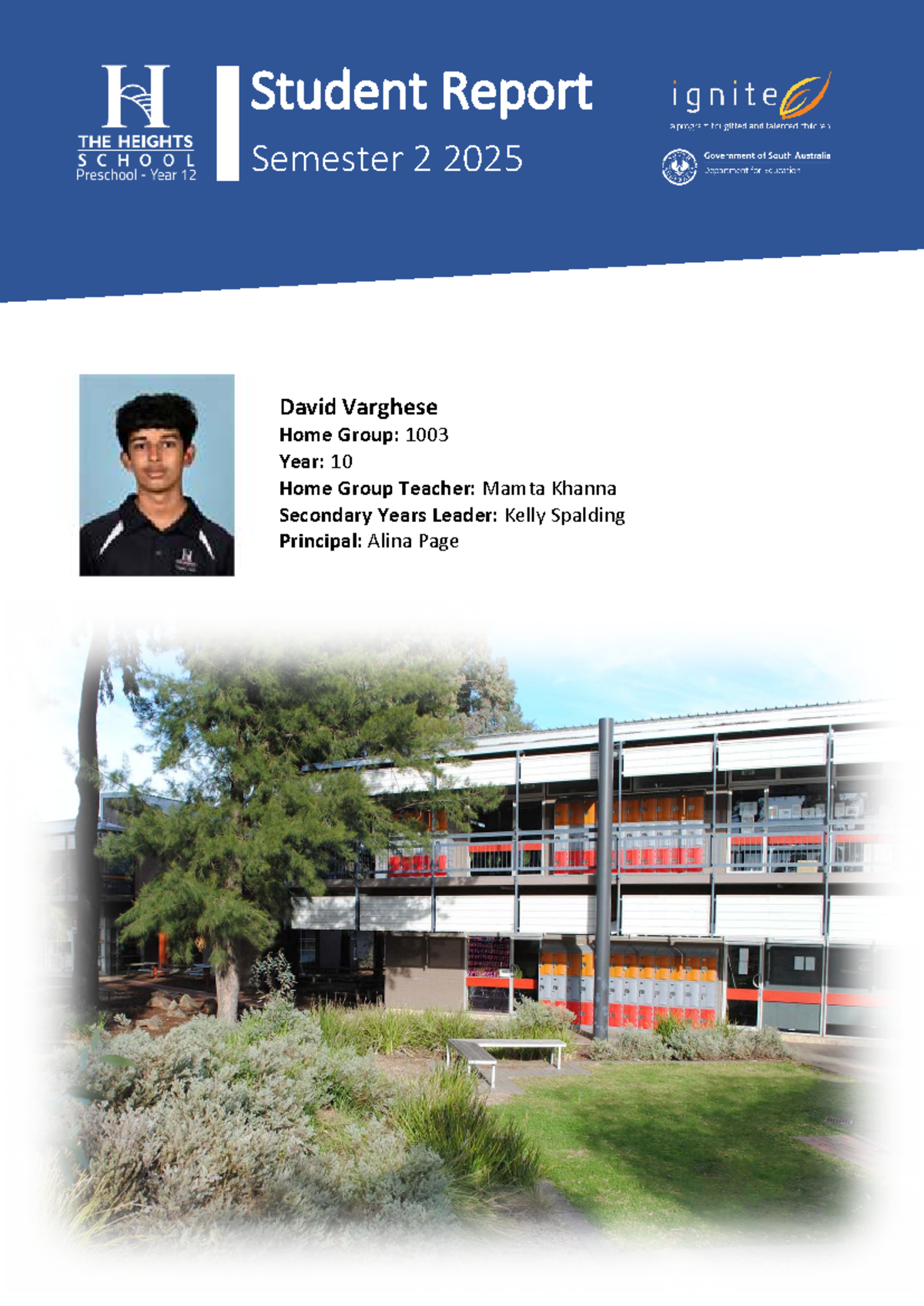 2025 Semester 2 Student Report - Year 10 Home Group 1003 - Studocu