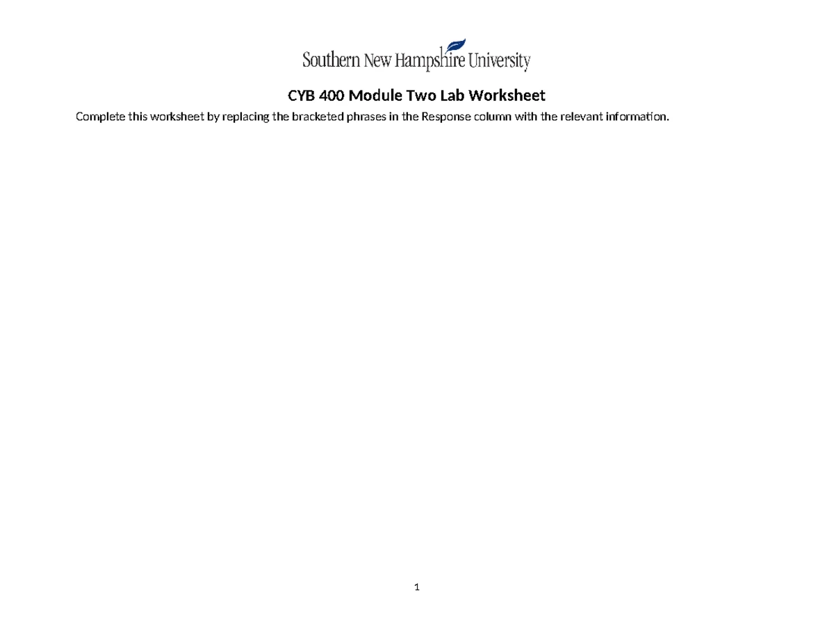 CYB 320 Module Two Activity Worksheet: Privacy Laws & Case Studies ...