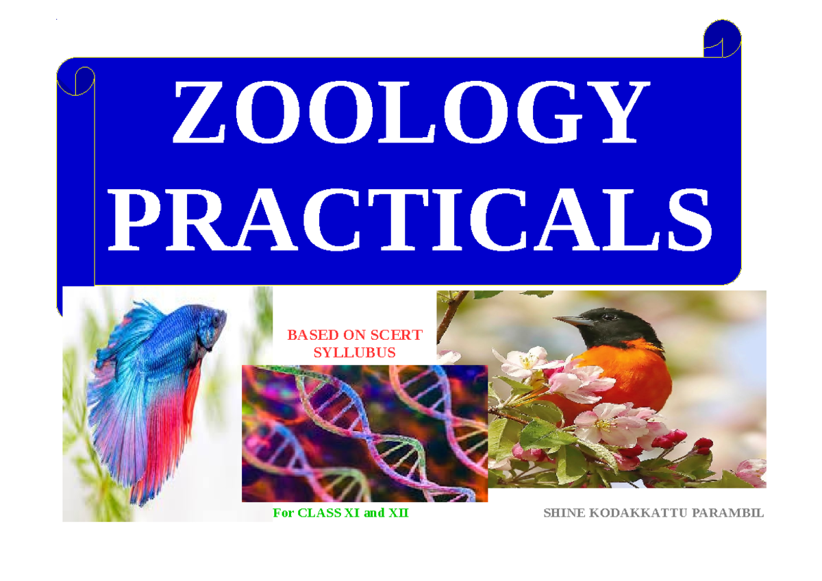 Zoology Practicals for Class XI & XII (2023-24) – SCERT Syllabus - Studocu