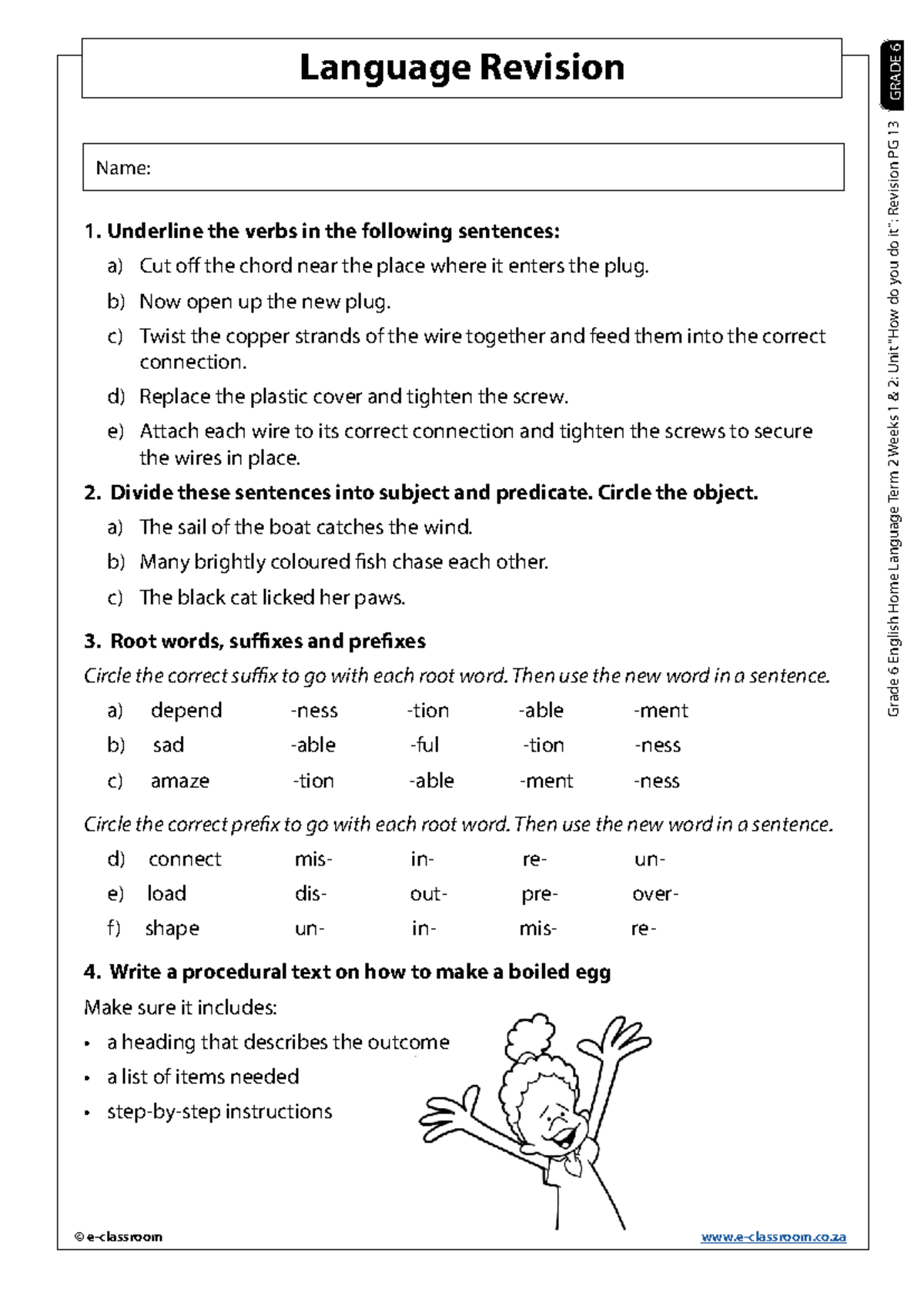 Grade 6 English HL Term 2 Unit Revision: How Do You Do It? - Studocu