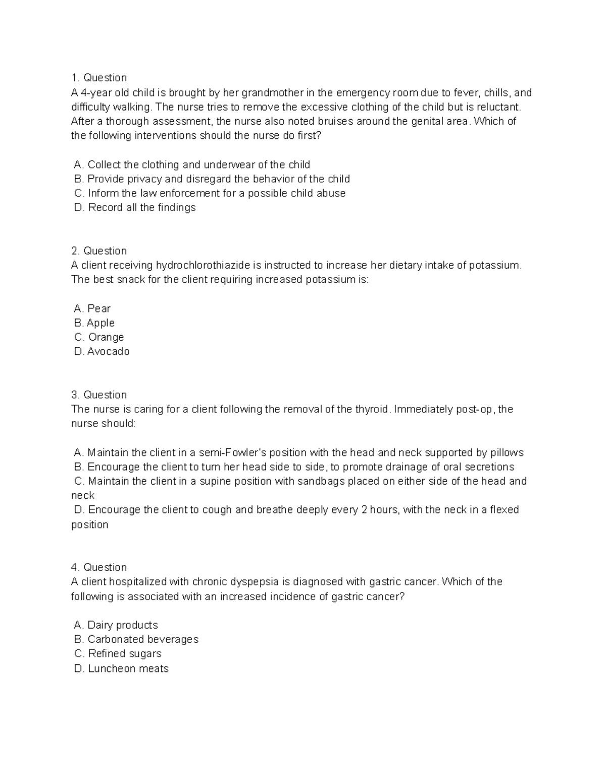 NCLEX Review: 50 Essential Questions for Nursing Students - Studocu