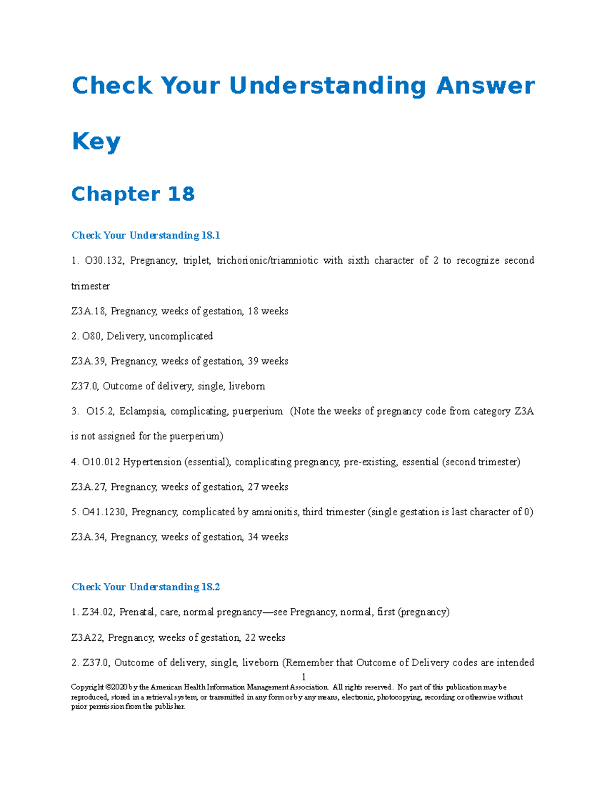 Ch18.CYU - Answer Key - Check Your Understanding Answer Key Chapter 18 ...