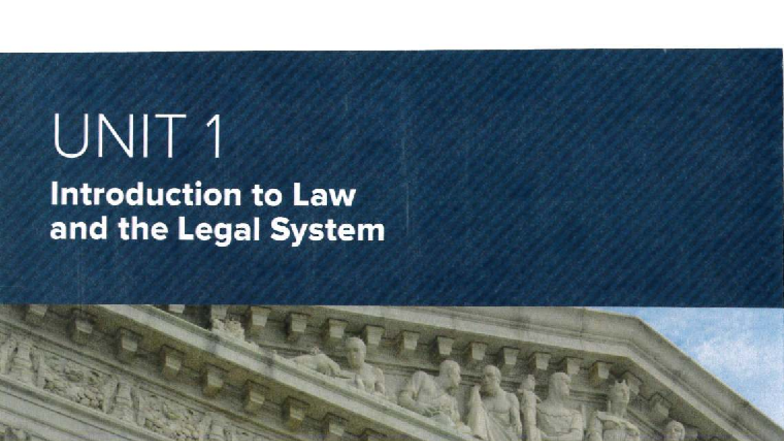 Introduction to Law and the Legal System (Course Code: LAW101 ...