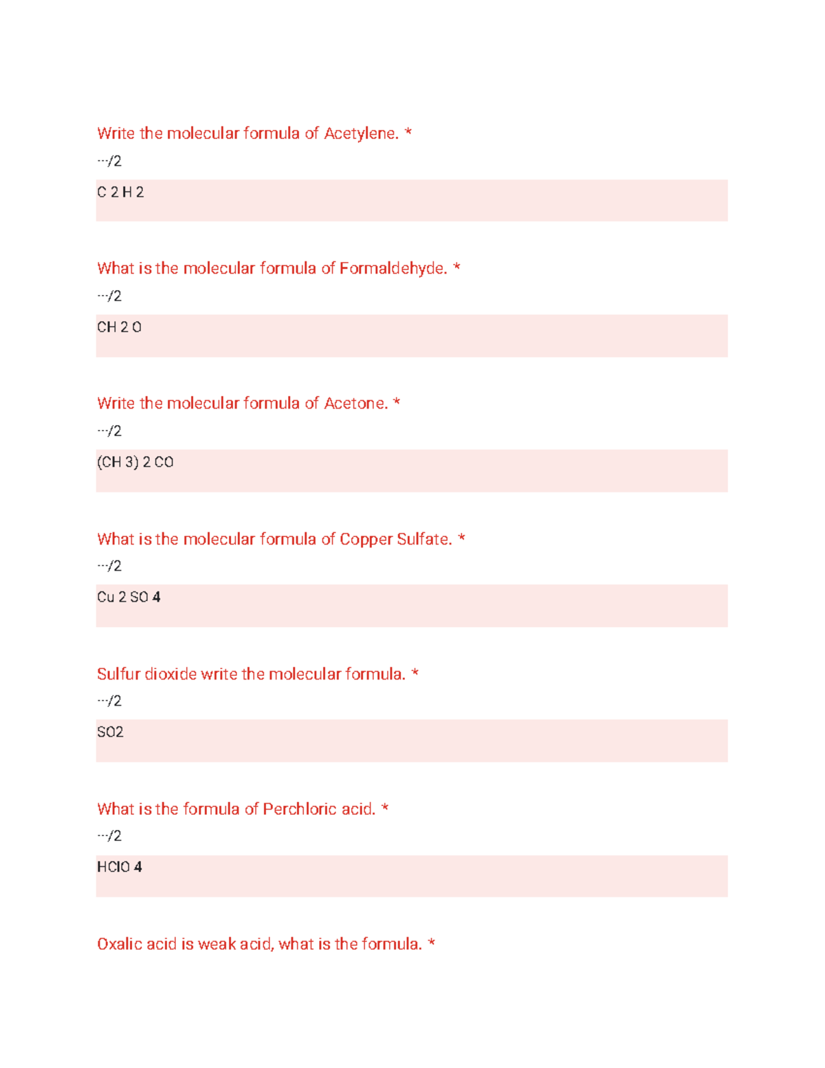 Biochem EXAM: Molecular Formulas and Organic Compounds - Studocu
