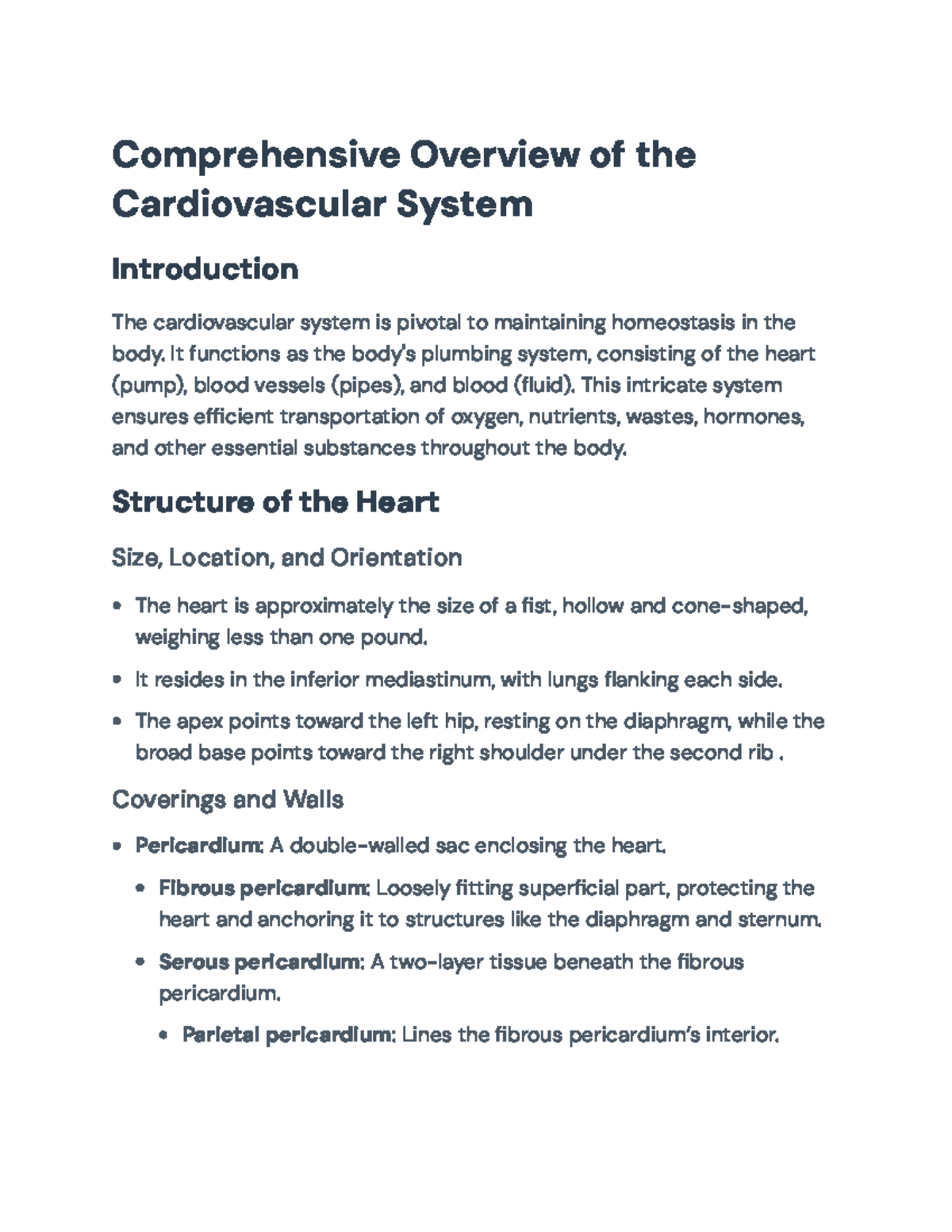 Cardiovascular System Overview: Anatomy, Physiology, and Disorders ...