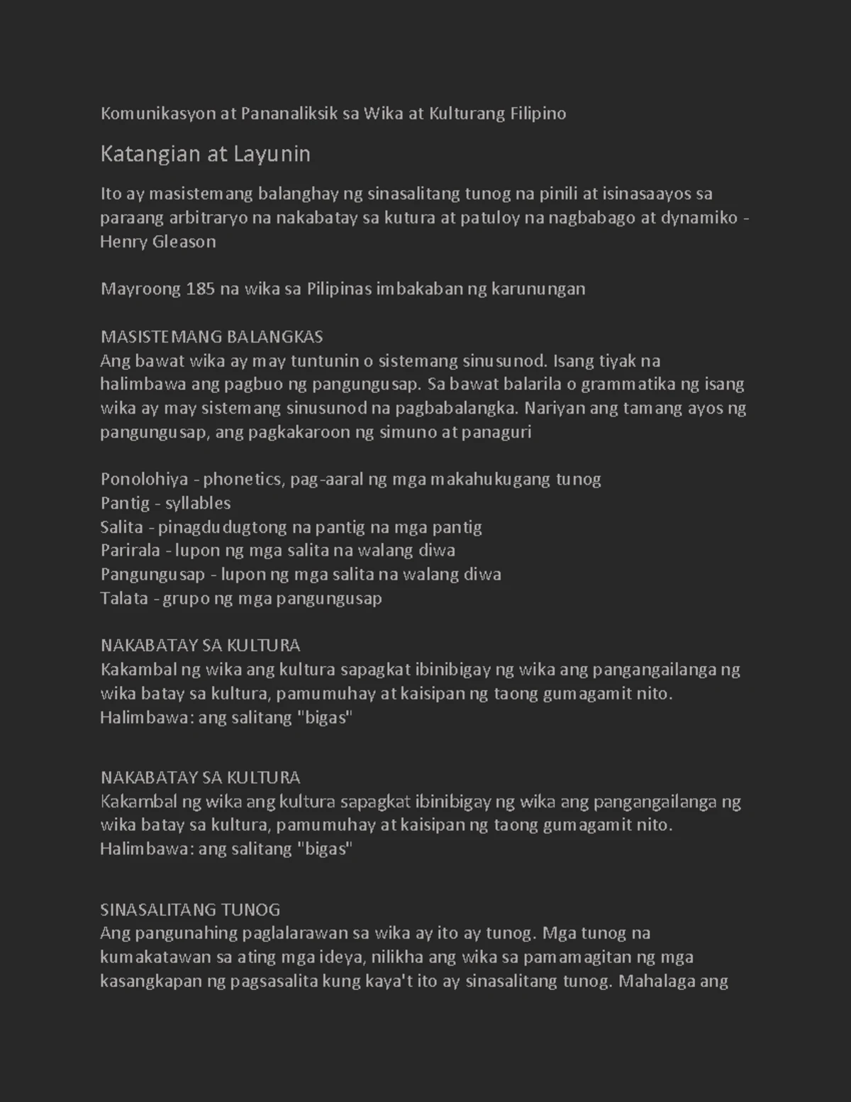 General Mathematics NOTES First Quarter - Lessons Outline: The Algebra ...