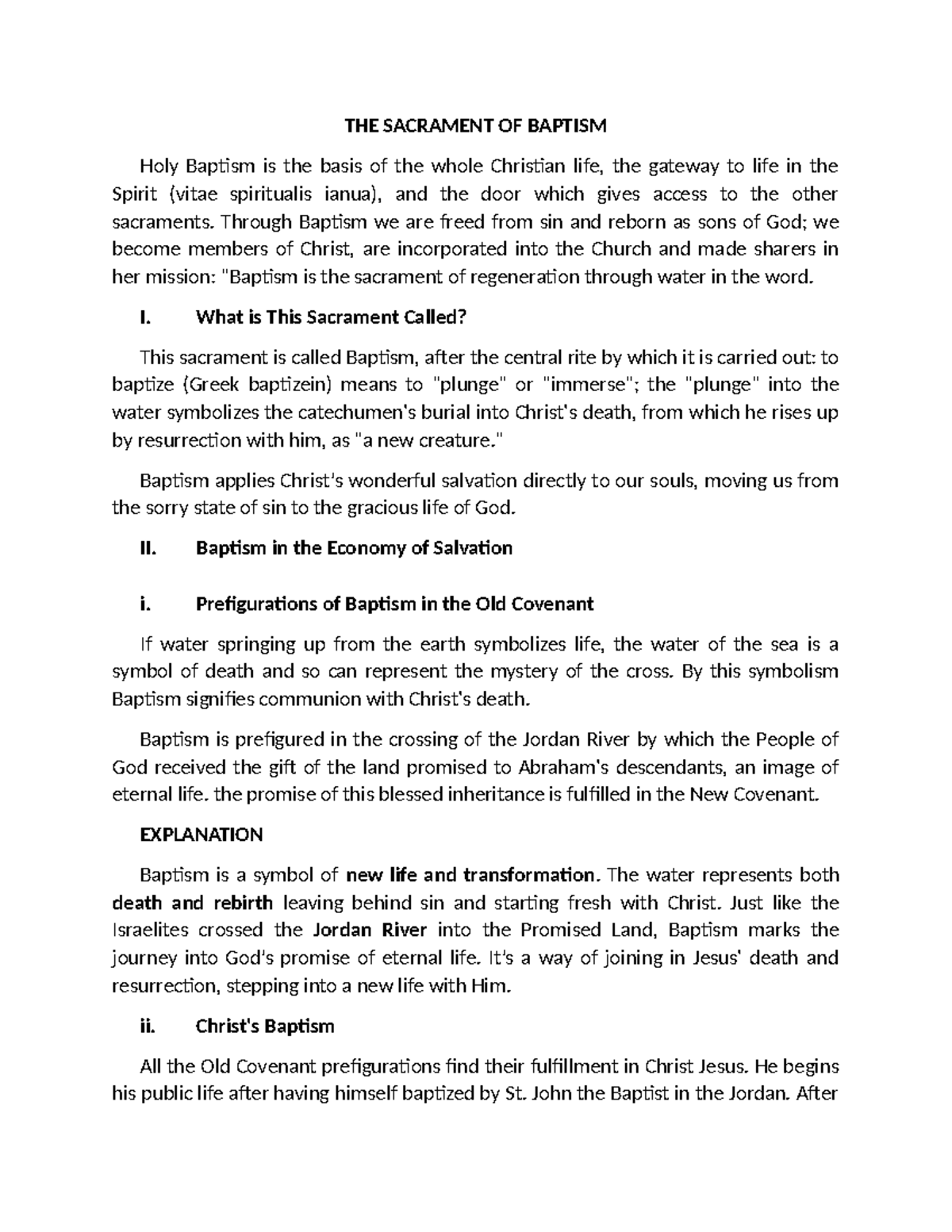 The Sacrament of Baptism: Understanding Its Significance and ...